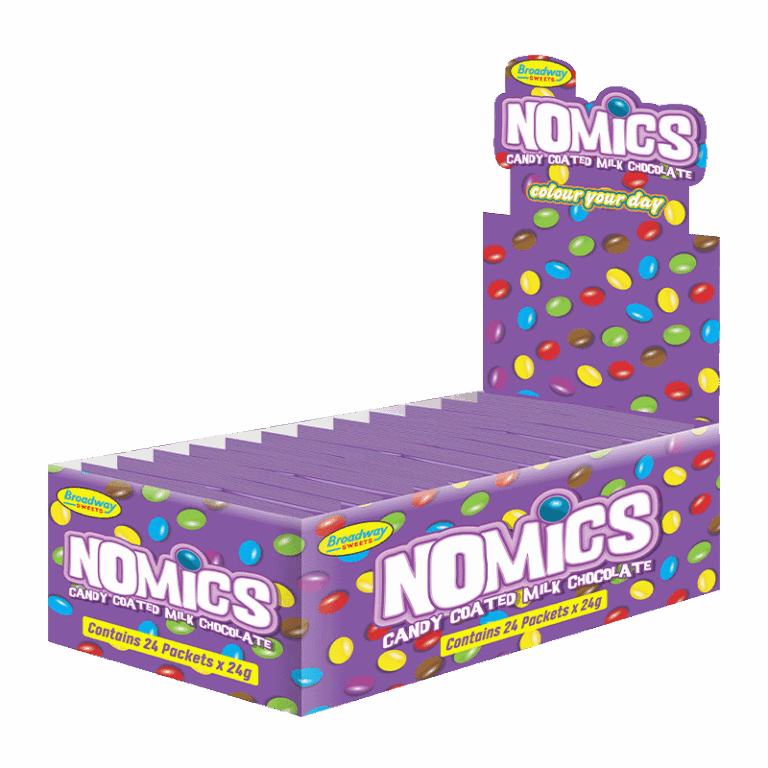 Nomics Candy Coated Milk Chocolate 24 | Broadway Sweets