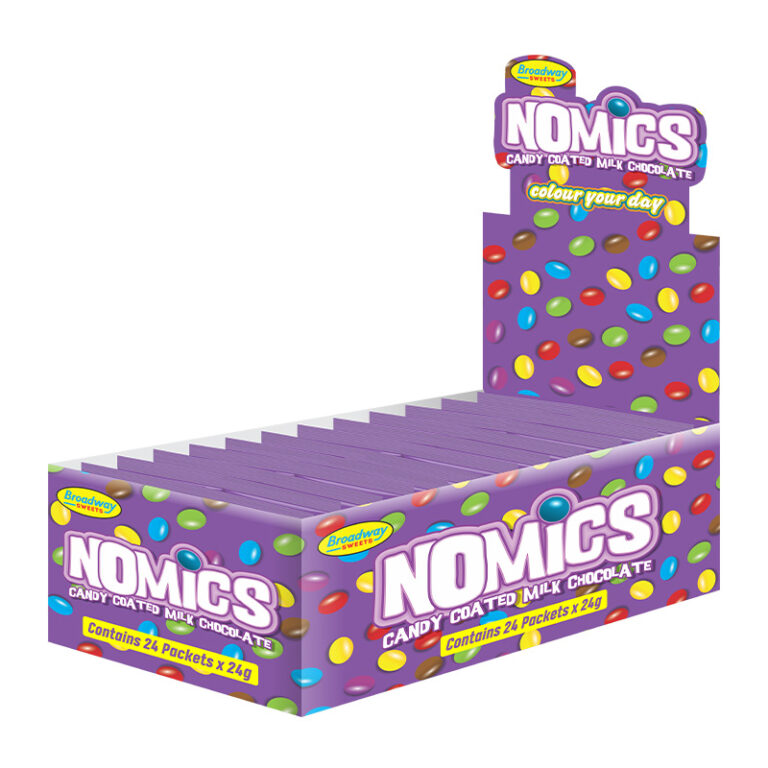 Nomics Candy Coated Milk Chocolate 24 | Broadway Sweets