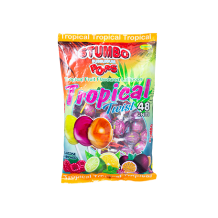 Stumbo Tropical Twist Lollipops 48 | Broadway Sweets